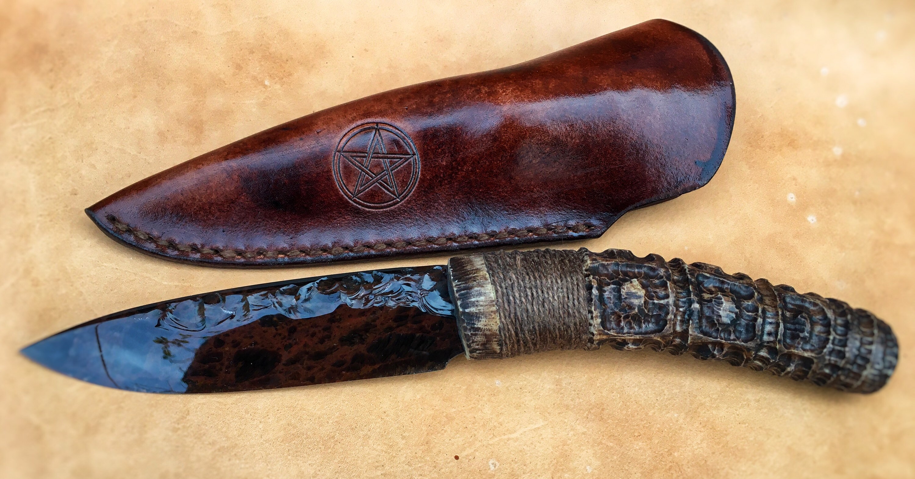 Handmade Knife Stone Knife Obsidian Knife Ritual Knife | Etsy