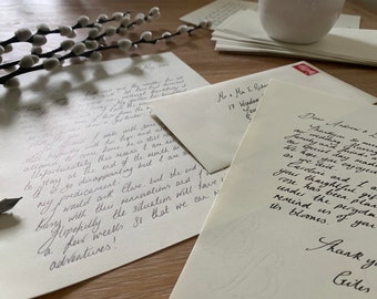 Handwritten Letter, Note, Page Hand-written Text With Words You Provide ...