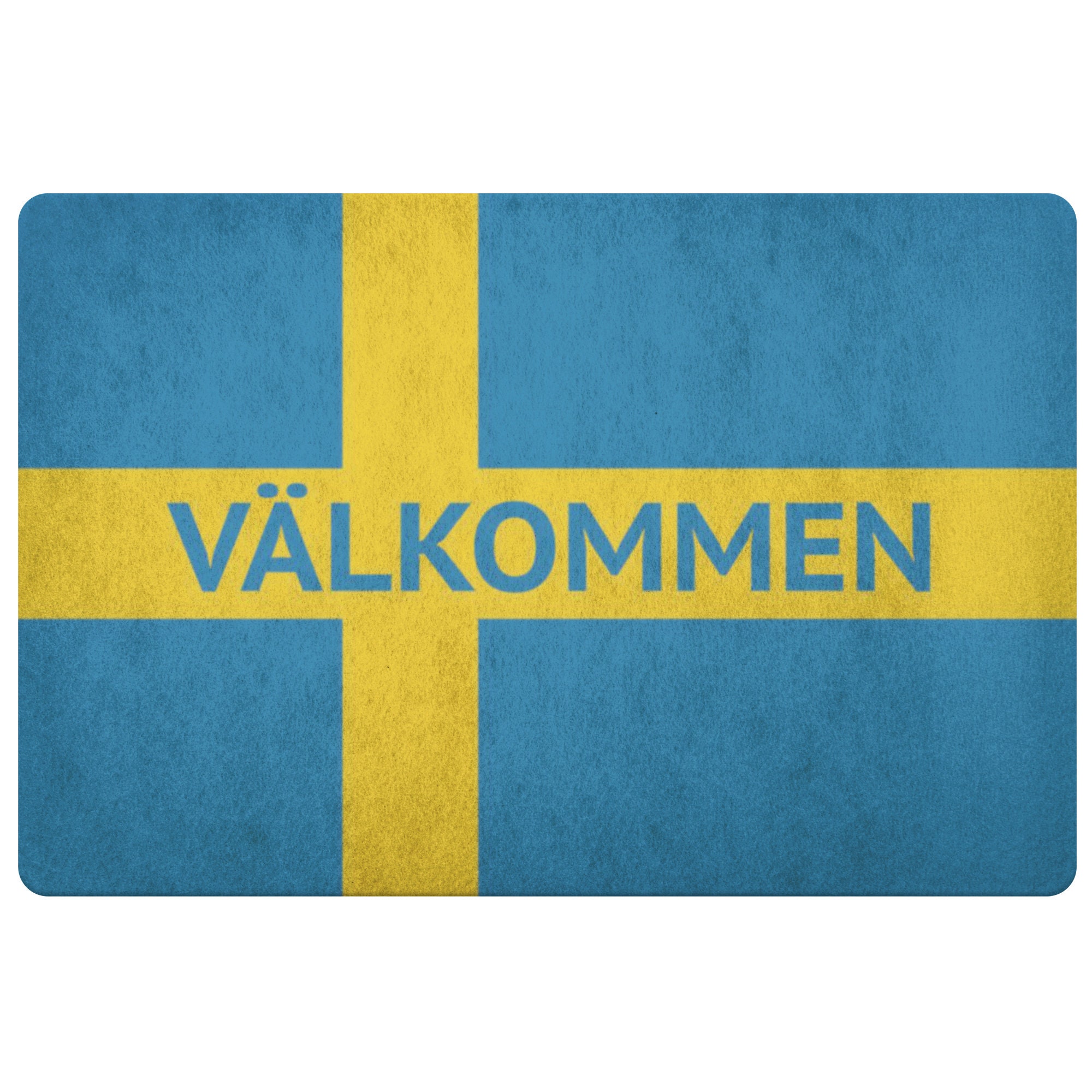 Valkommen Doormat Swedish Flag Welcome Mat Sverige Välkommen - Etsy Sweden