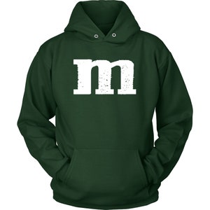 M and M Hoodie Letter M Monogram Halloween Pullover Candy Sweater - Etsy