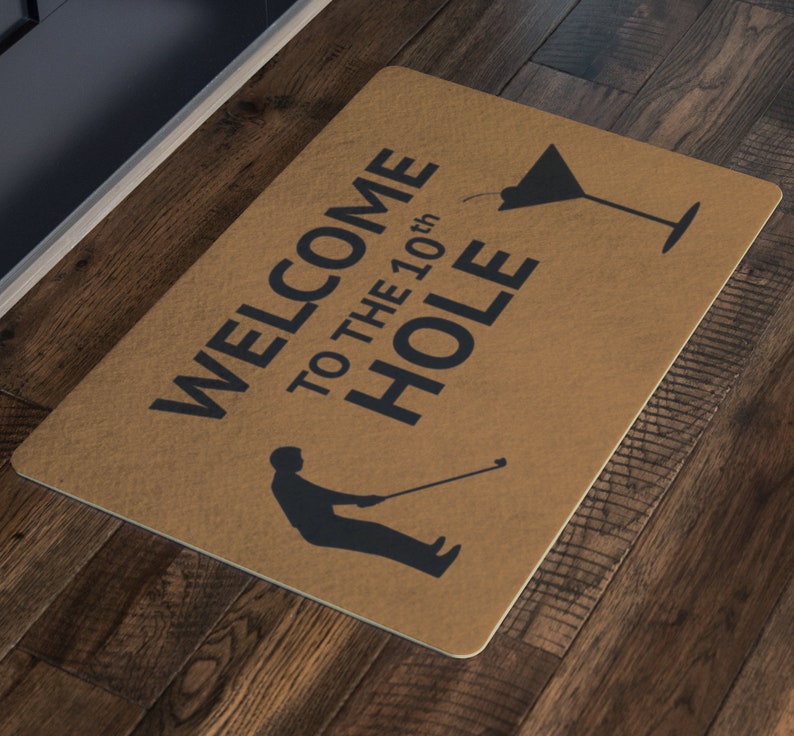 The 10th Hole Door Mat Golf Doormat Custom Welcome Mat Gift - Etsy