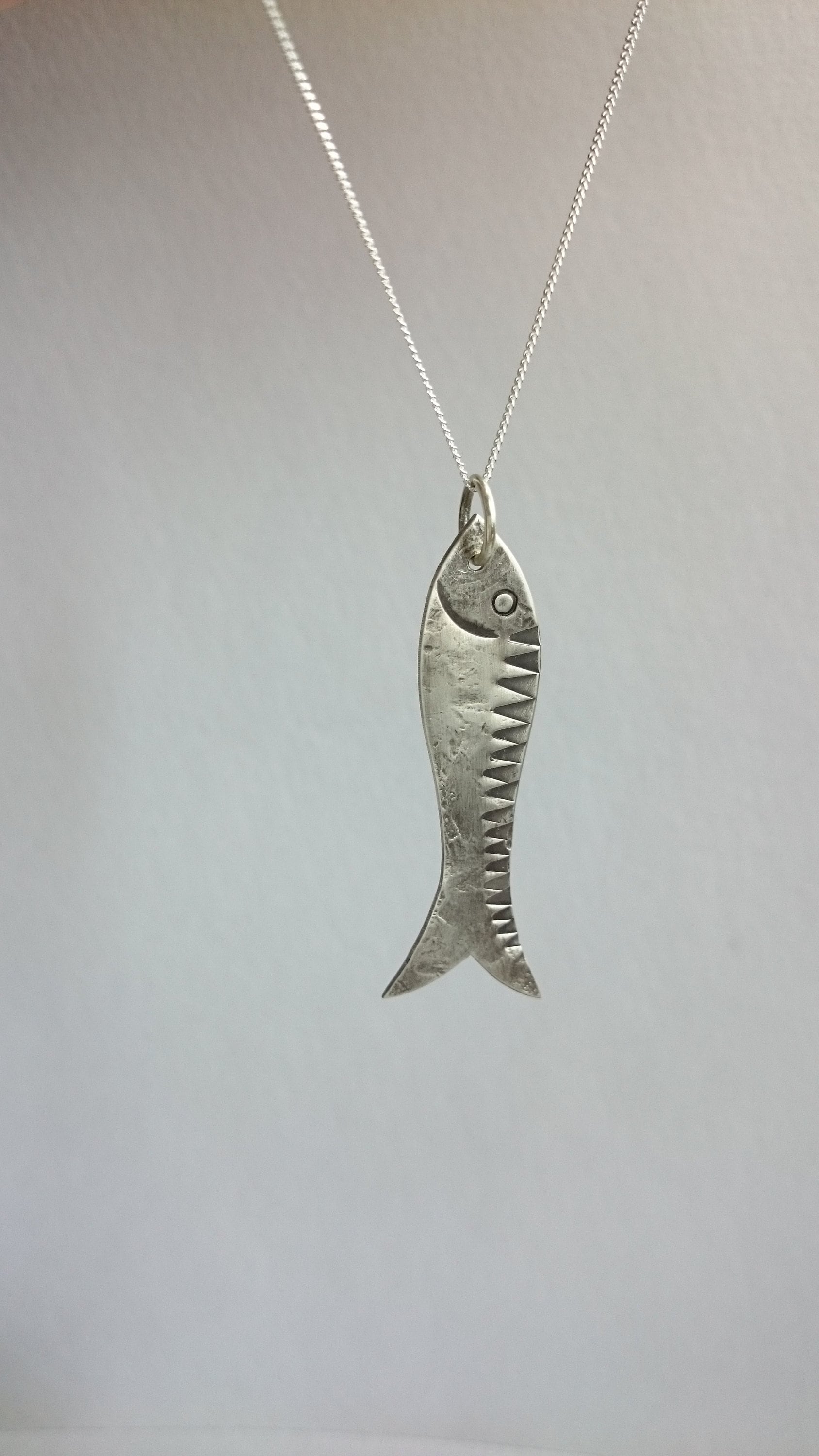 Handmade Silver Necklace Silver Fish Necklace Silver Fish | Etsy