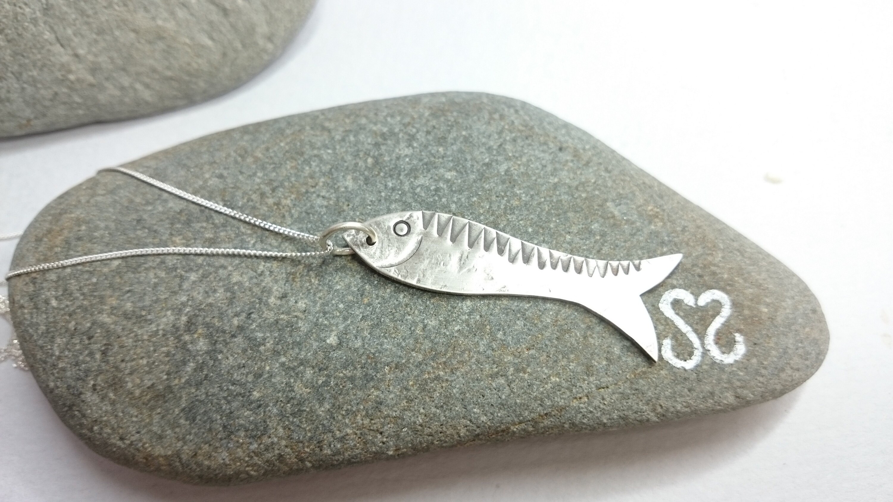 Handmade Silver Necklace Silver Fish Necklace Silver Fish | Etsy