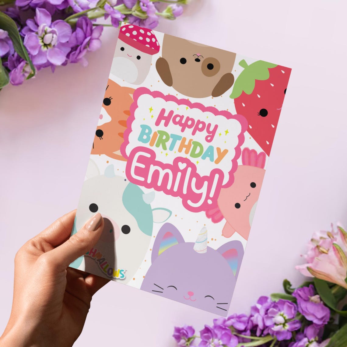 Squishmallows Birthday Card, Squish Squad Happy Birthday, Girls Party ...
