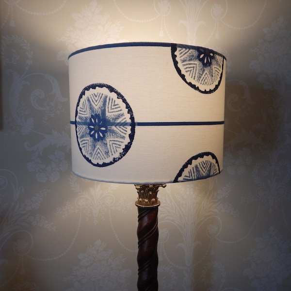 Blue White Lampshade - Etsy
