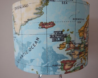 Rustic World Map Lampshade - Etsy