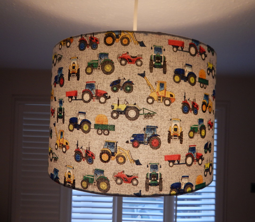 Lampshade Tractors and Diggers - Etsy