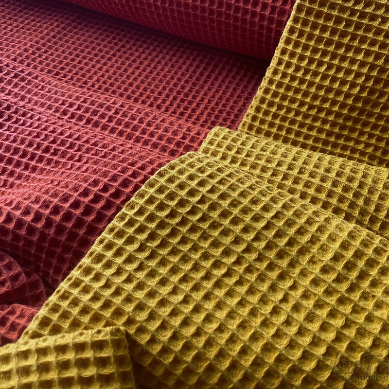 Waffle Linen Fabric - Etsy