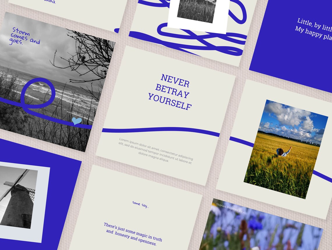 Storytelling Instagram Posts - 27 Customizable Canva Templates - Etsy