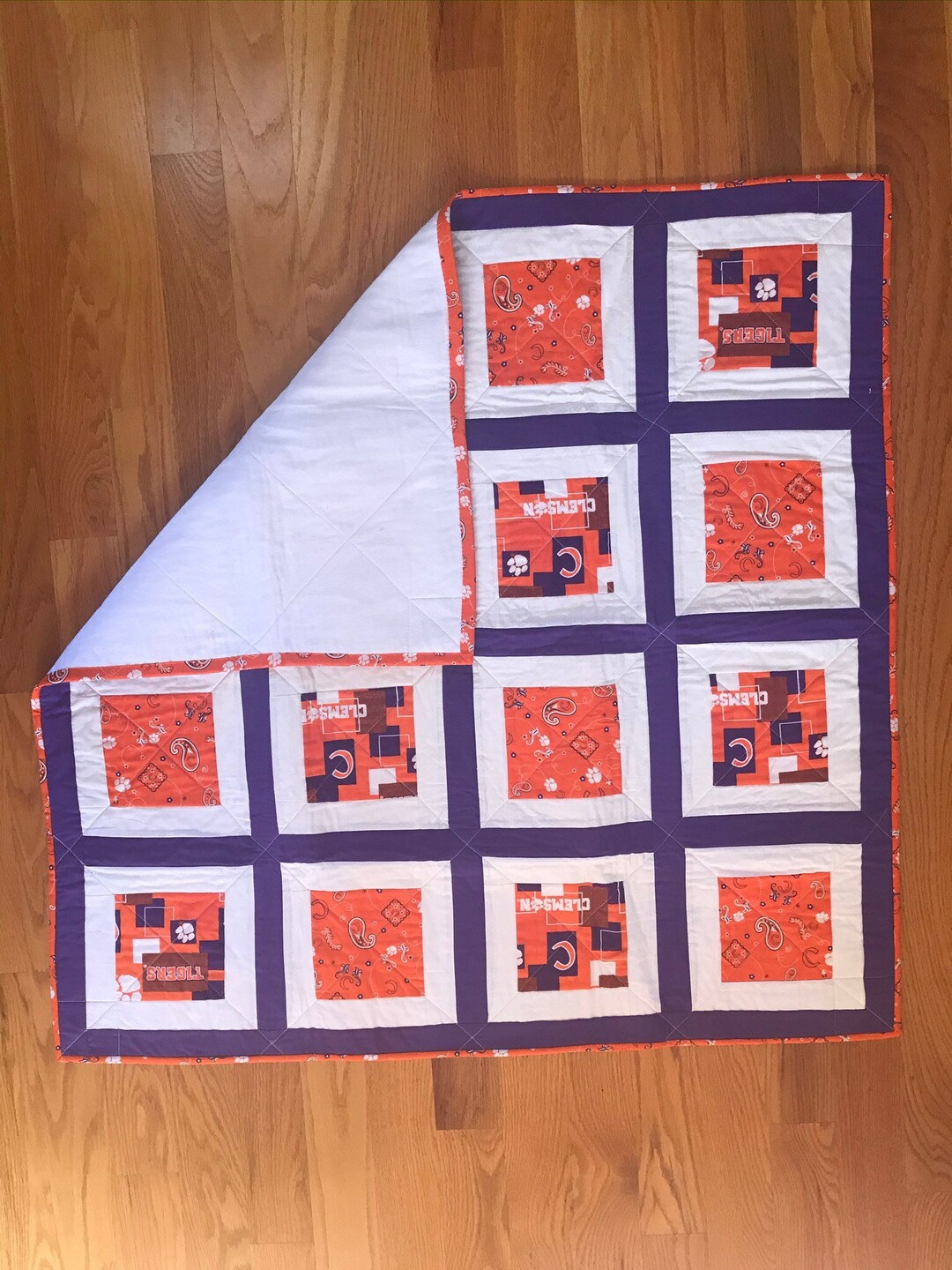 Clemson Baby Quilt - Etsy
