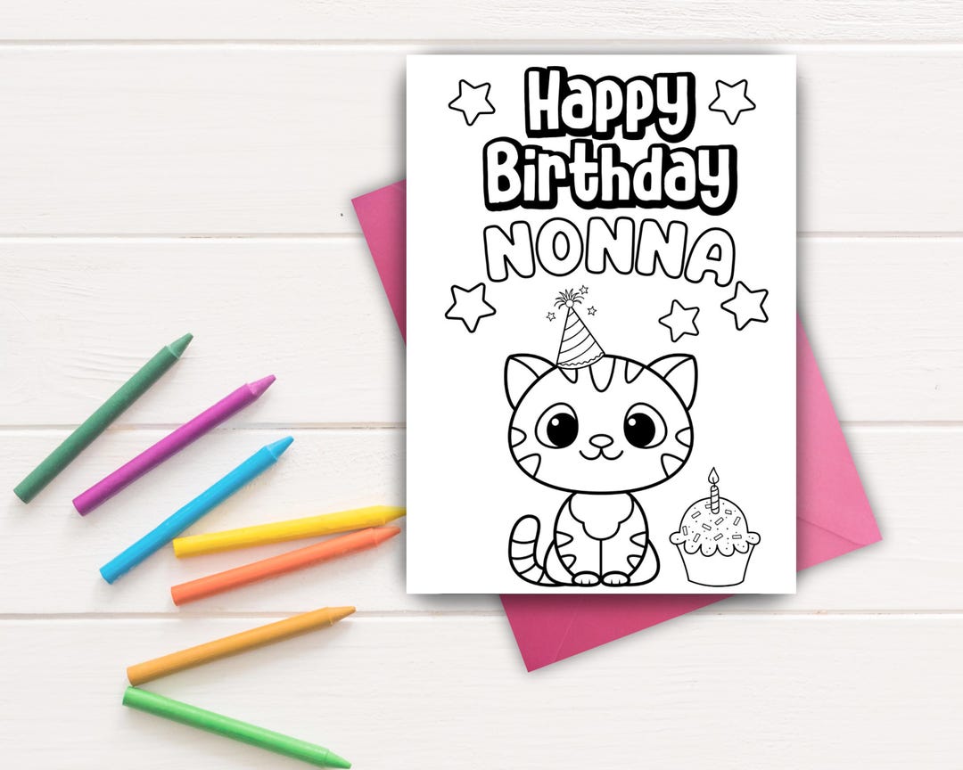 Nonna Birthday Card | Printable Birthday Card for Nonna | Gift for ...