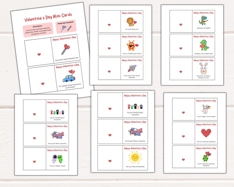 Classroom Valentine Cards | 17 Designs | Valentine Puns | Instant ...