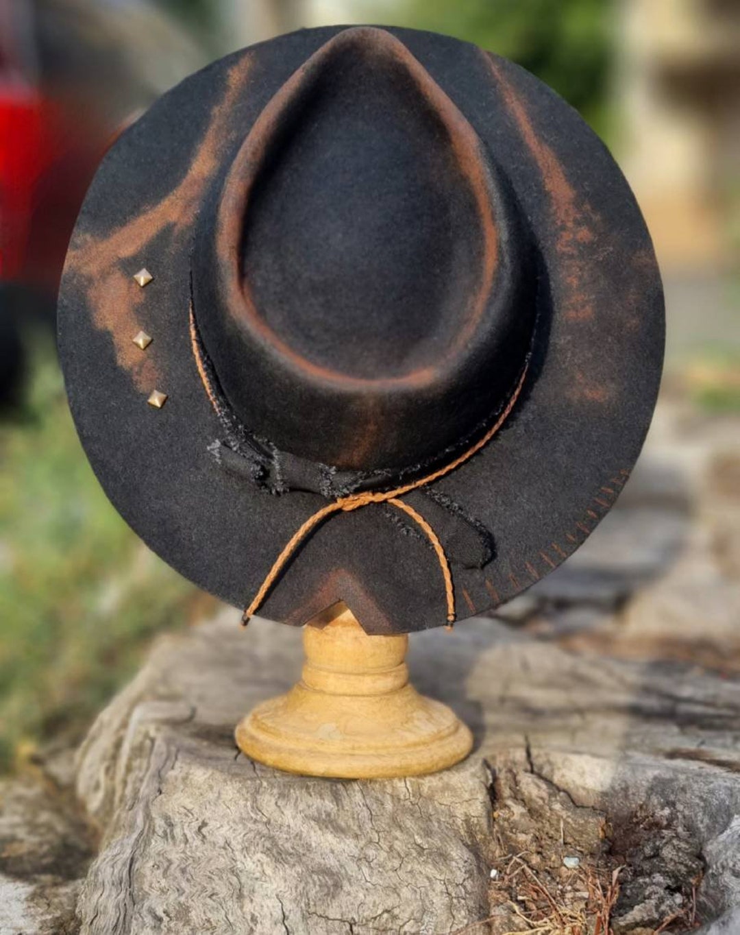 Rusty Black Fedora - Etsy