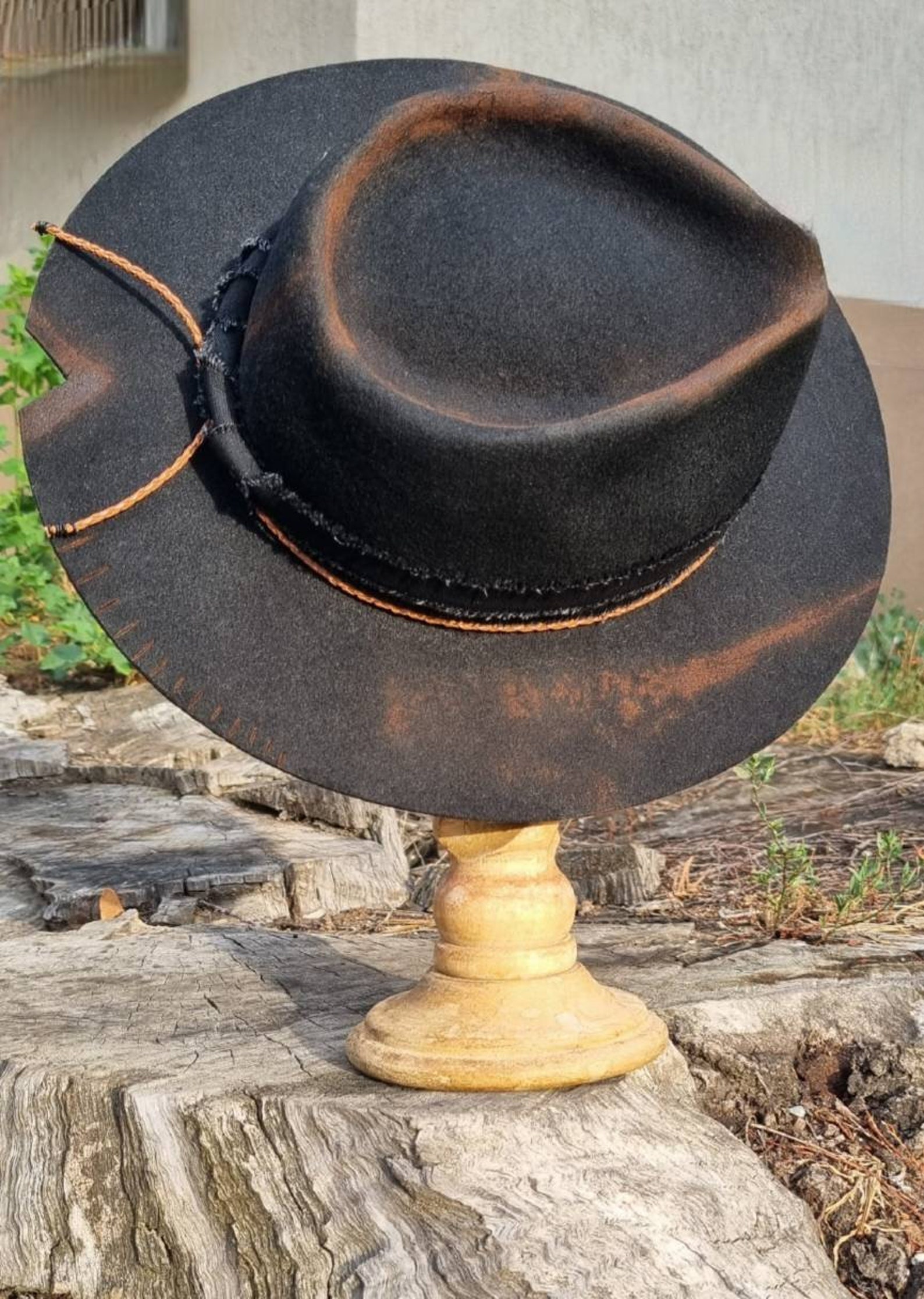 Rusty Black Fedora - Etsy