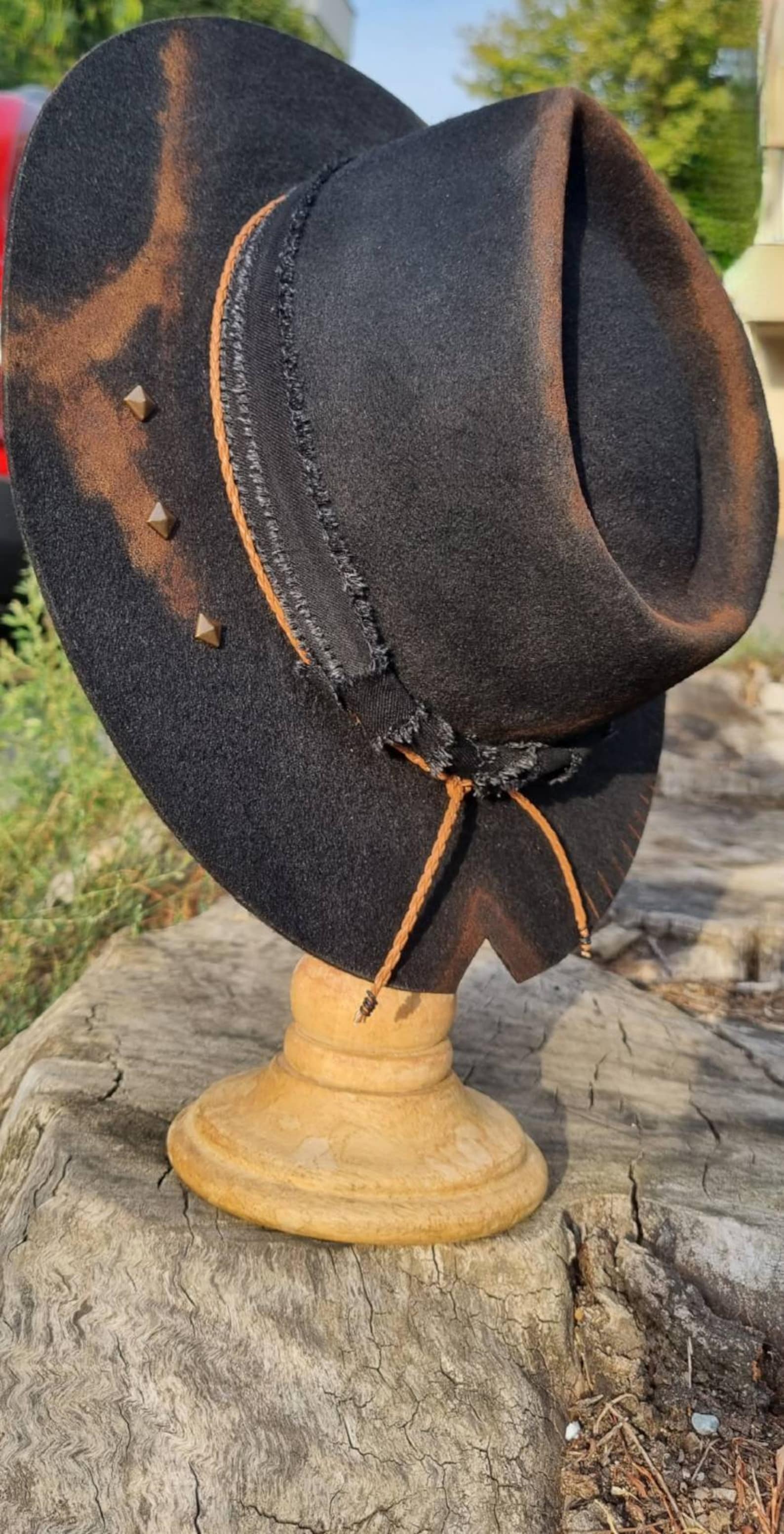 Rusty Black Fedora - Etsy