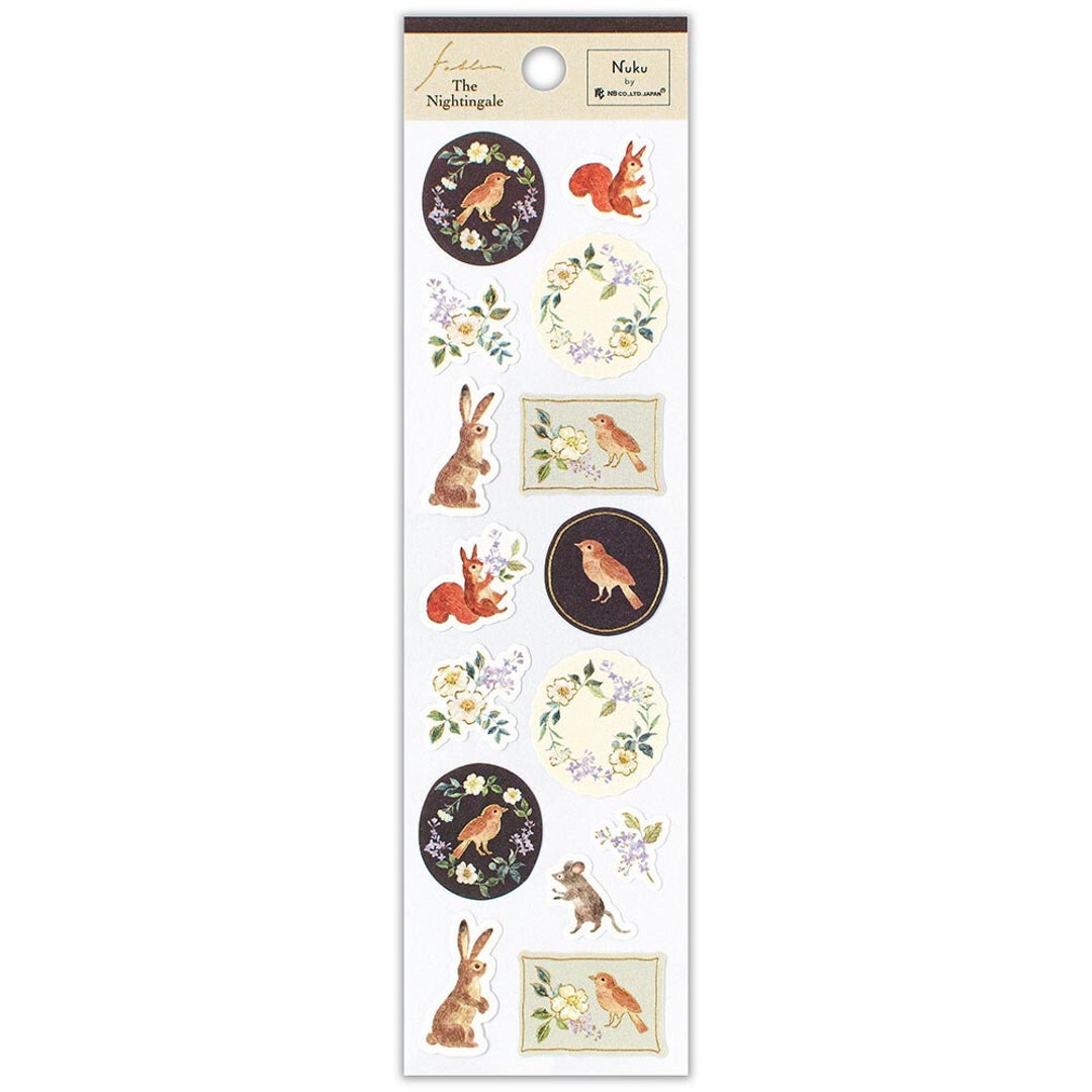 Nuku Fabre the Nightingale Stickers, Made in Japan for Notebook ...