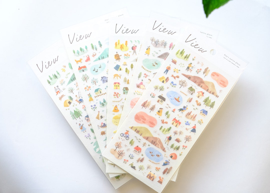 Mind Wave View Stickers | Transparent PET Scrapbook Planner Stickers - Etsy