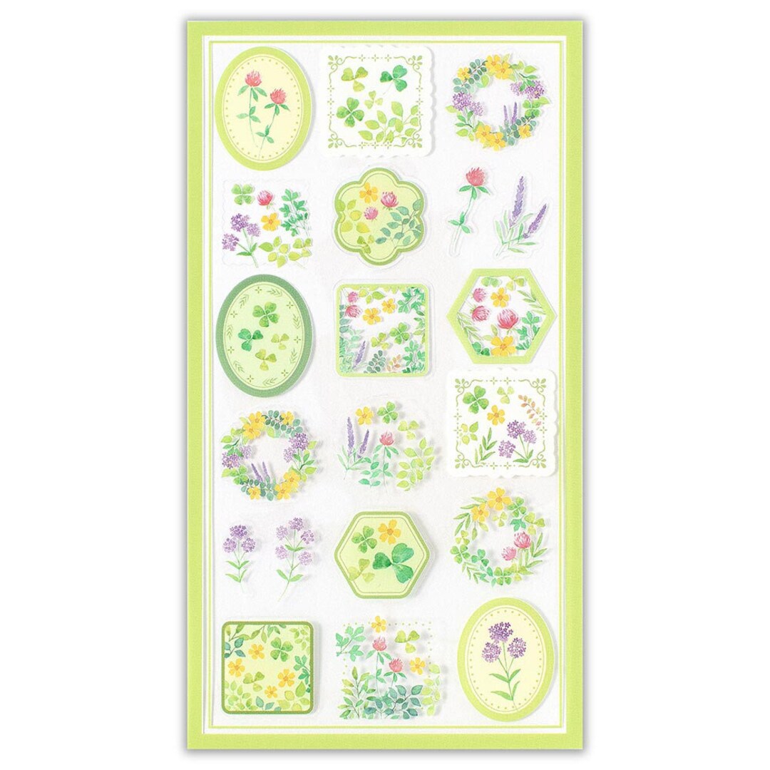 Transparent PET My Garden Natural Stickers, Made in Japan for Notebook ...