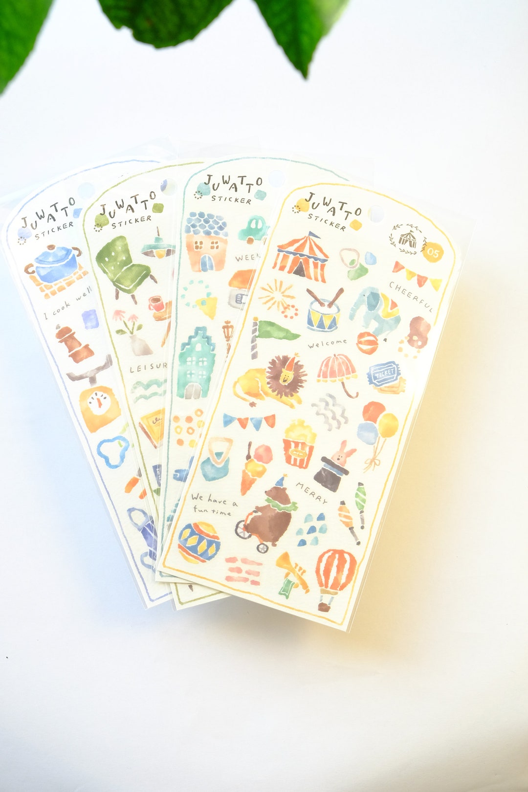 Juwatto Stickers Transparent PET Sticker Mind Wave Stickers //cute ...