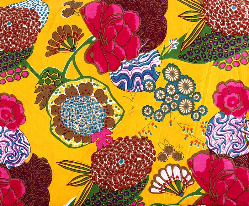 Floral Print Fabric printed cotton fabric Indian Fabric | Etsy