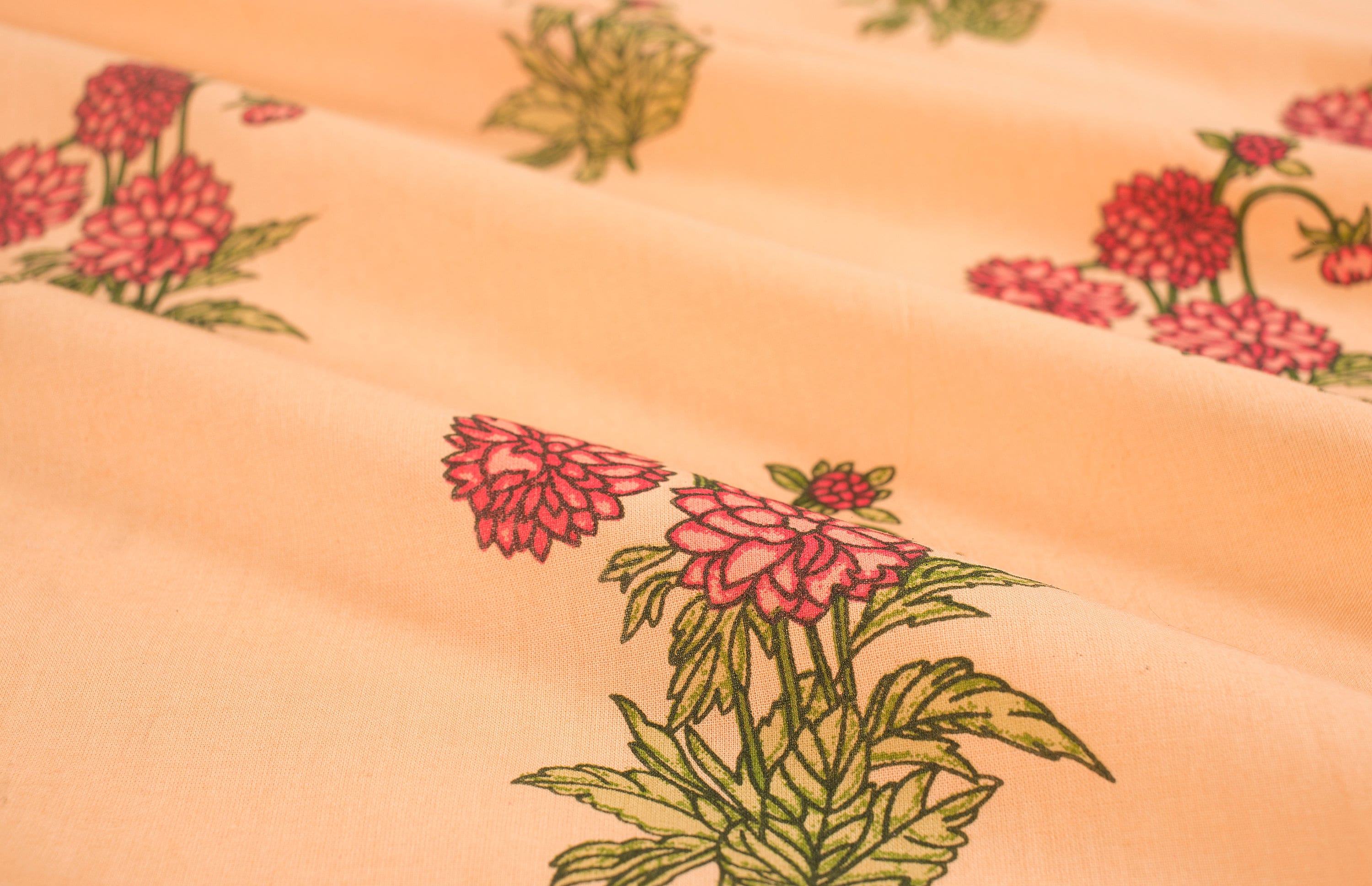 Modern Floral Fabric Soft Cotton Fabric Floral Screen Print - Etsy