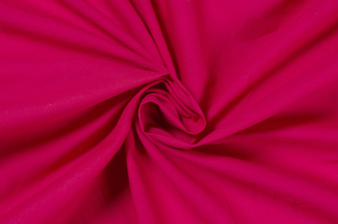Magenta Pink 100% Cotton Voile Fabric Solid Pattern 44 - Etsy