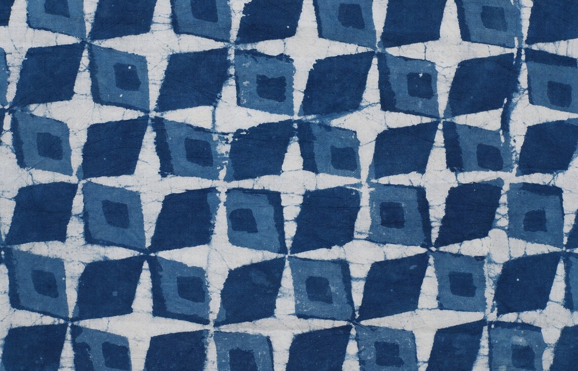 By the Yard Indigo Blue Fabric Indian Cotton Fabric Natural | Etsy