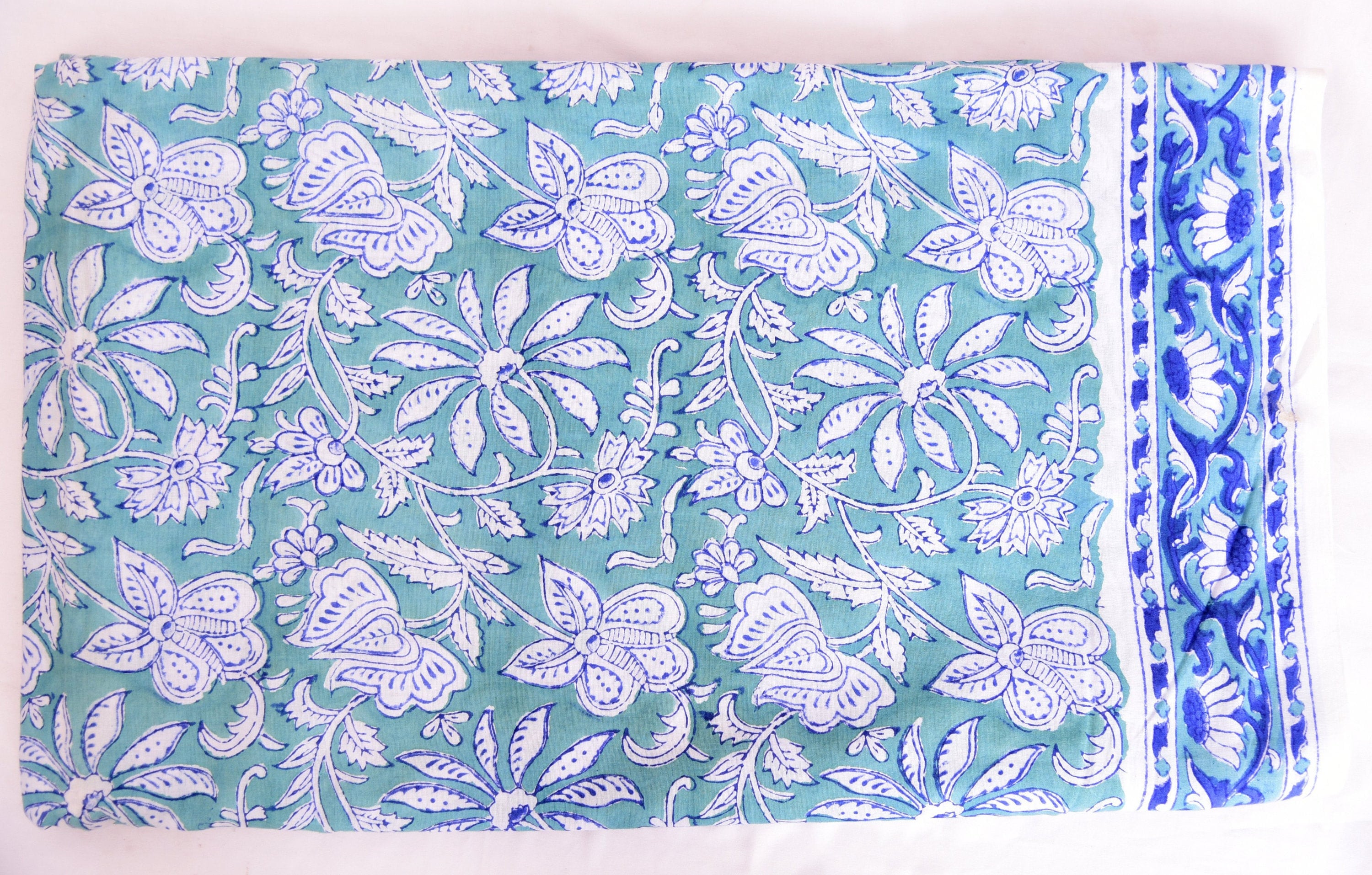 Beautiful Hand Block Print Fabric Floral Print Cotton Fabric | Etsy