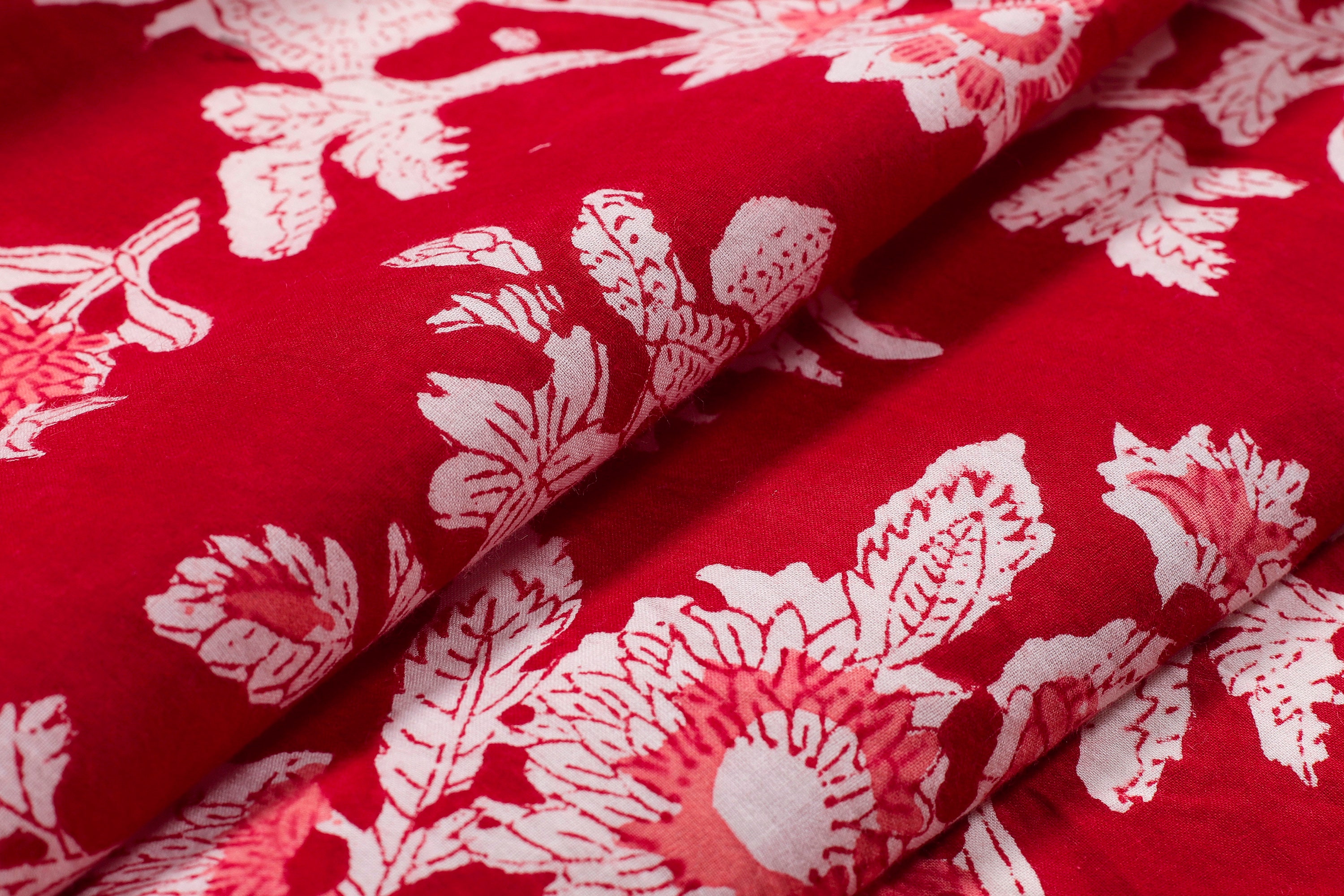 Hand Block Print Soft Cotton Fabric Flower Print Fabric - Etsy