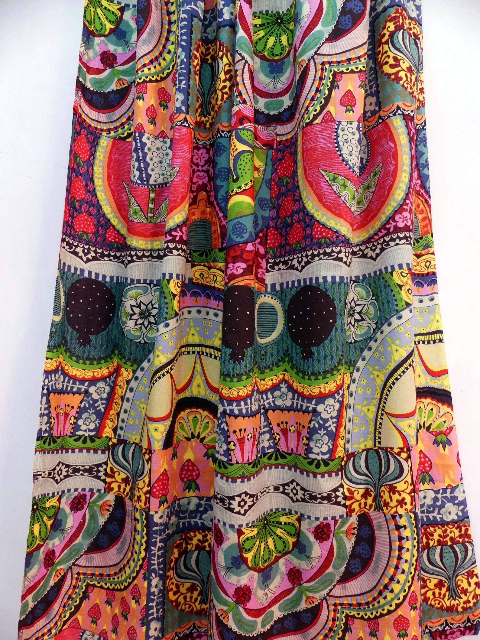 Indian Cotton Fabric by the Meter Multicolored Print With - Etsy