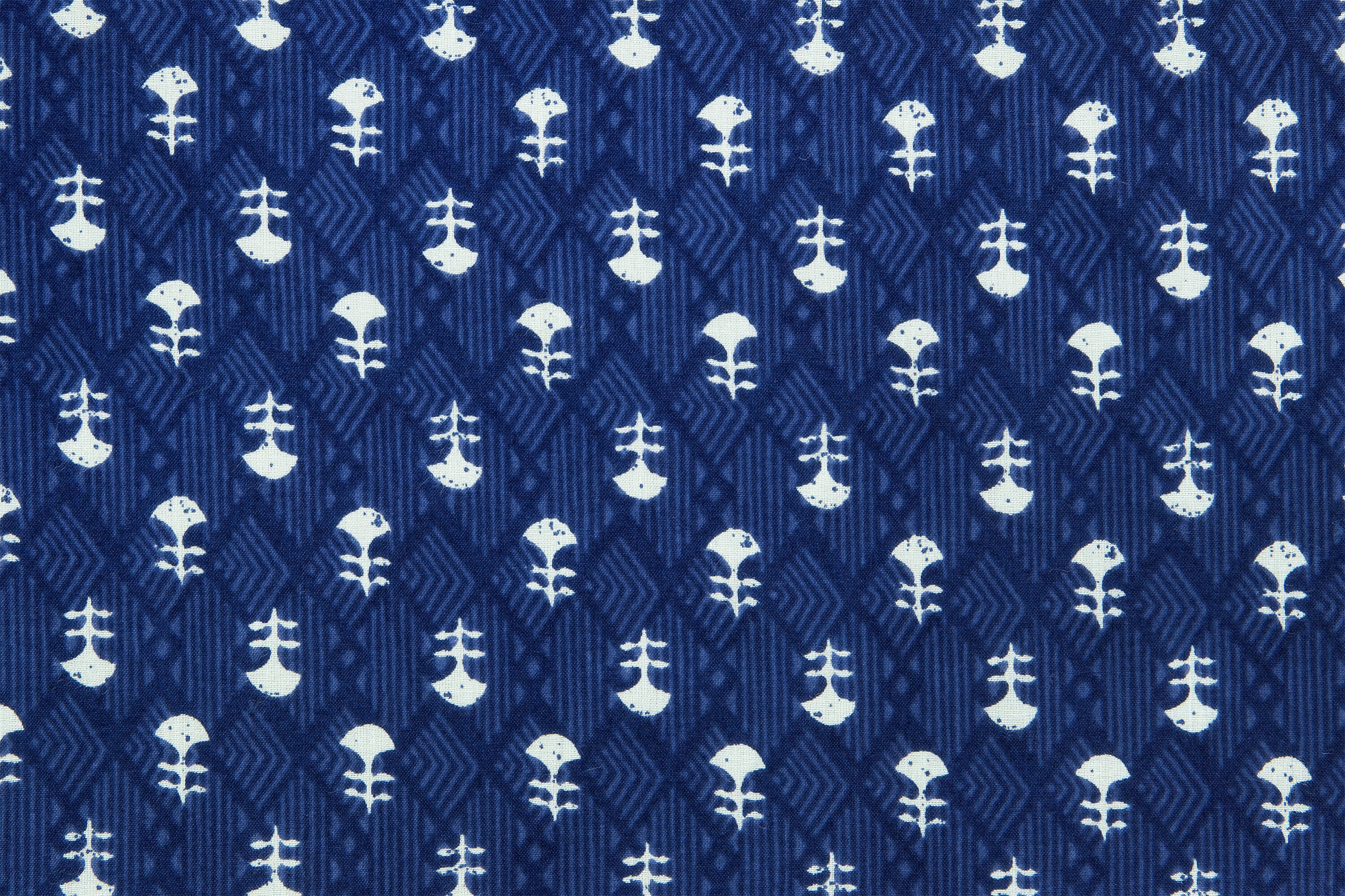 By the Yard Indigo Blue Fabric, Indian Cotton Fabric, Natural Vegetable ...
