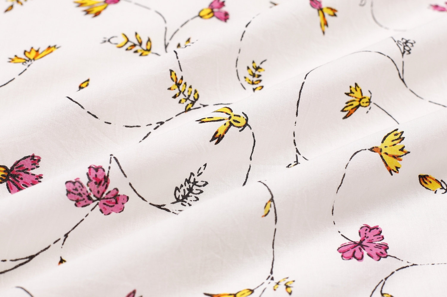 Floral Print Cotton Fabric Hand Print Fabric Dress Dyed Indian | Etsy