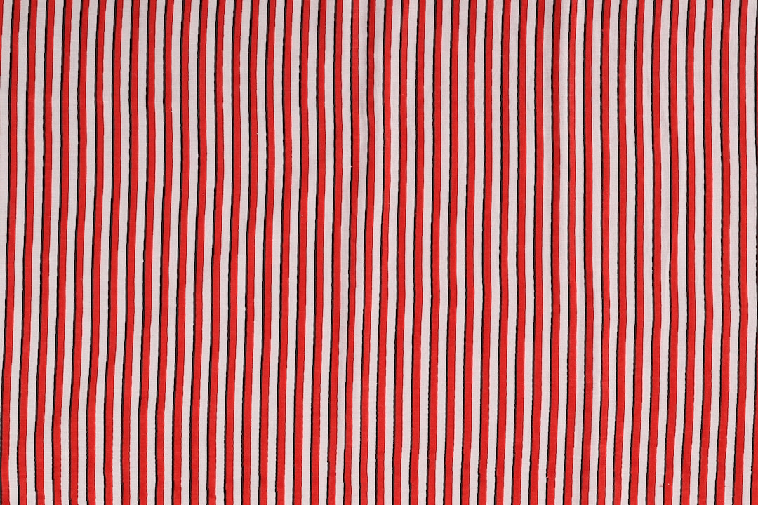 Red & Black ,white Wide Strip Print Cotton Fabric Textile Pattern ...
