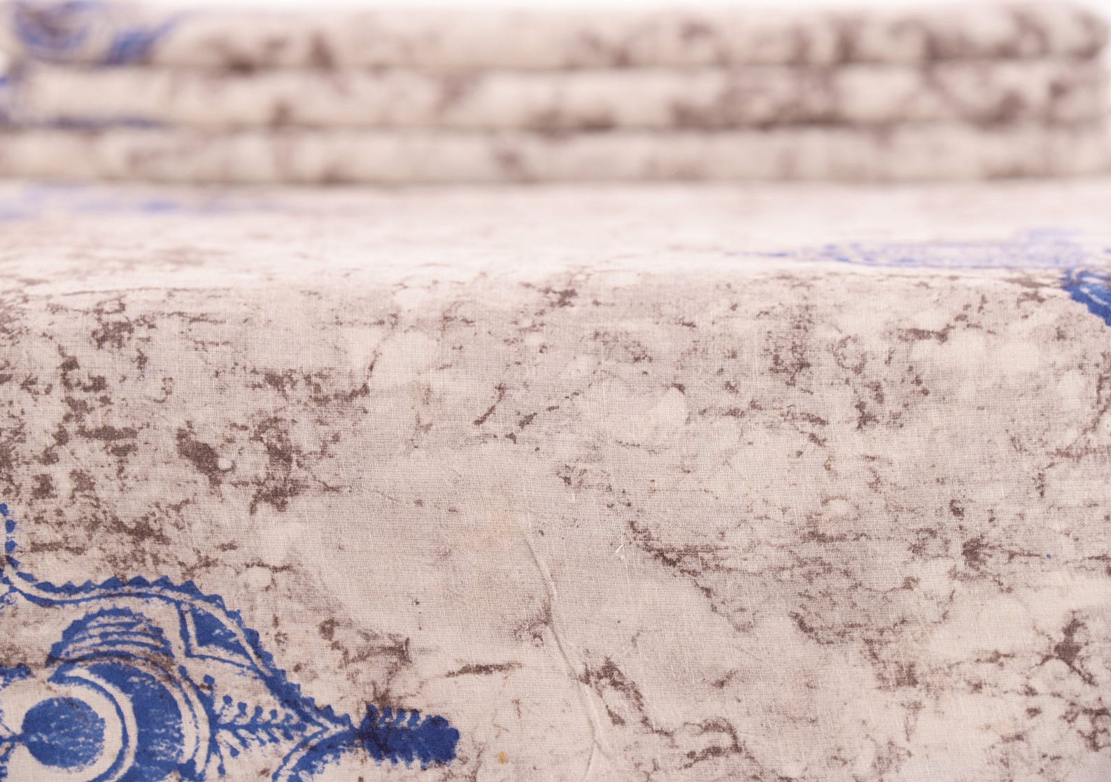 Blue Block Print Cotton Fabric, Indian Fabric, Indian Hand Hamsa Fatima ...