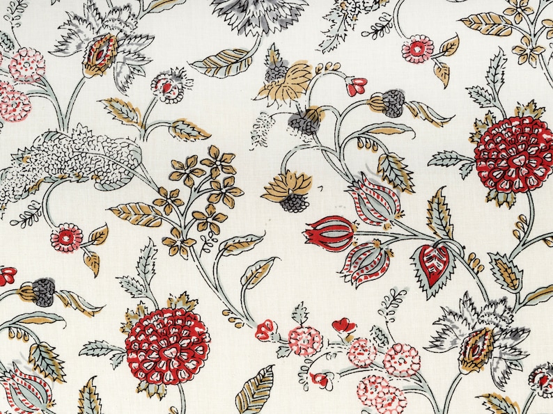 New Indian Cotton Fabric by Yard Summer Dresses in Floral - Etsy