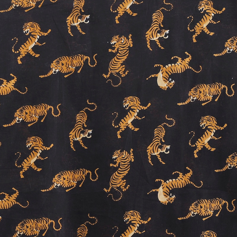 Tiger Fabric - Etsy