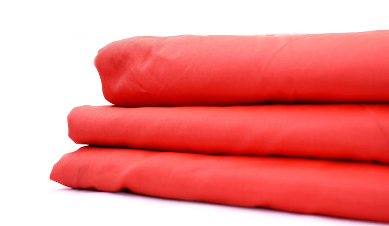 Solid Taffeta Fabric Red Sold by the Yard | Etsy