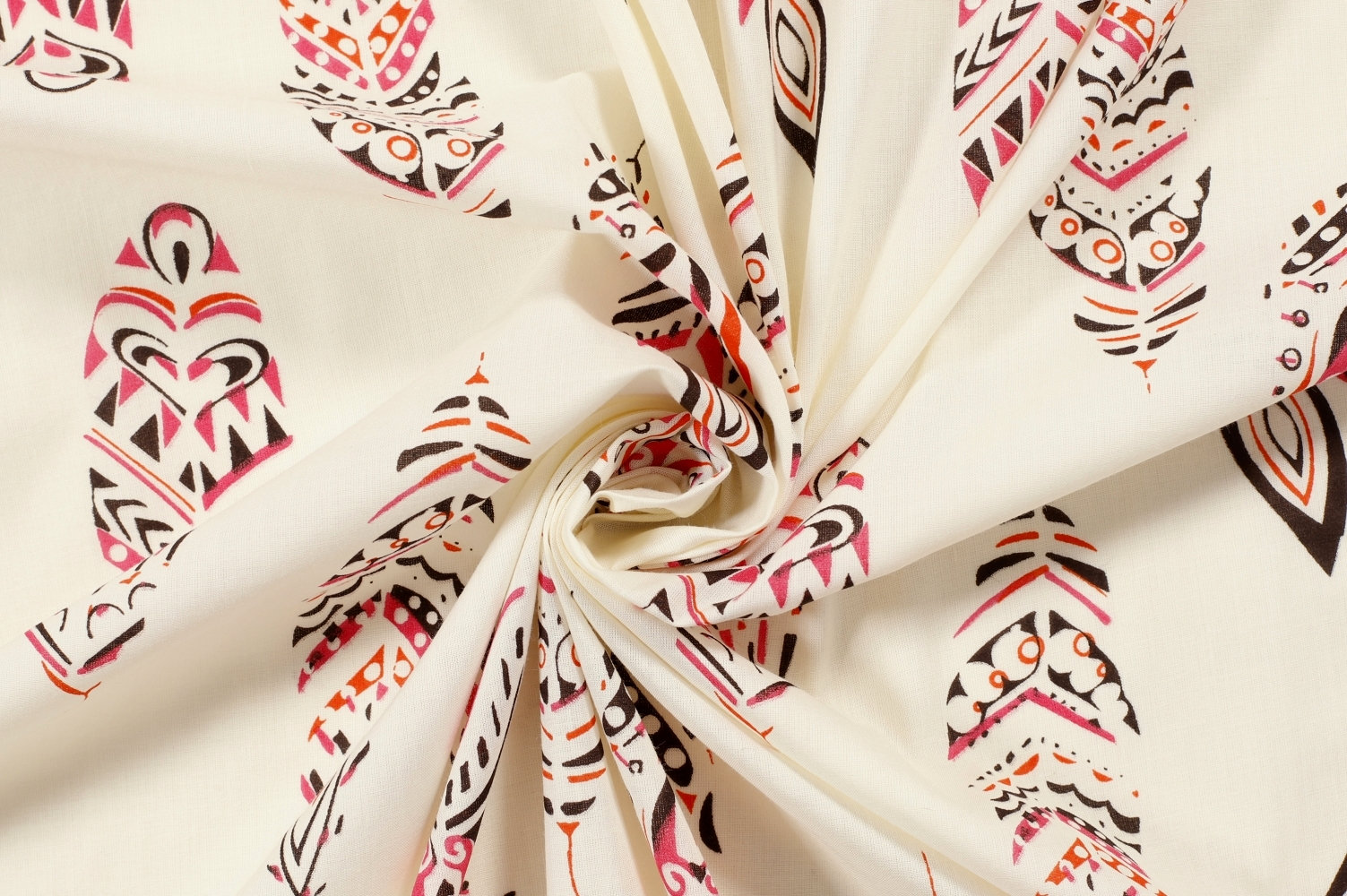 By the Yard of Feather Printed Cotton Fabric Indian Fabric | Etsy