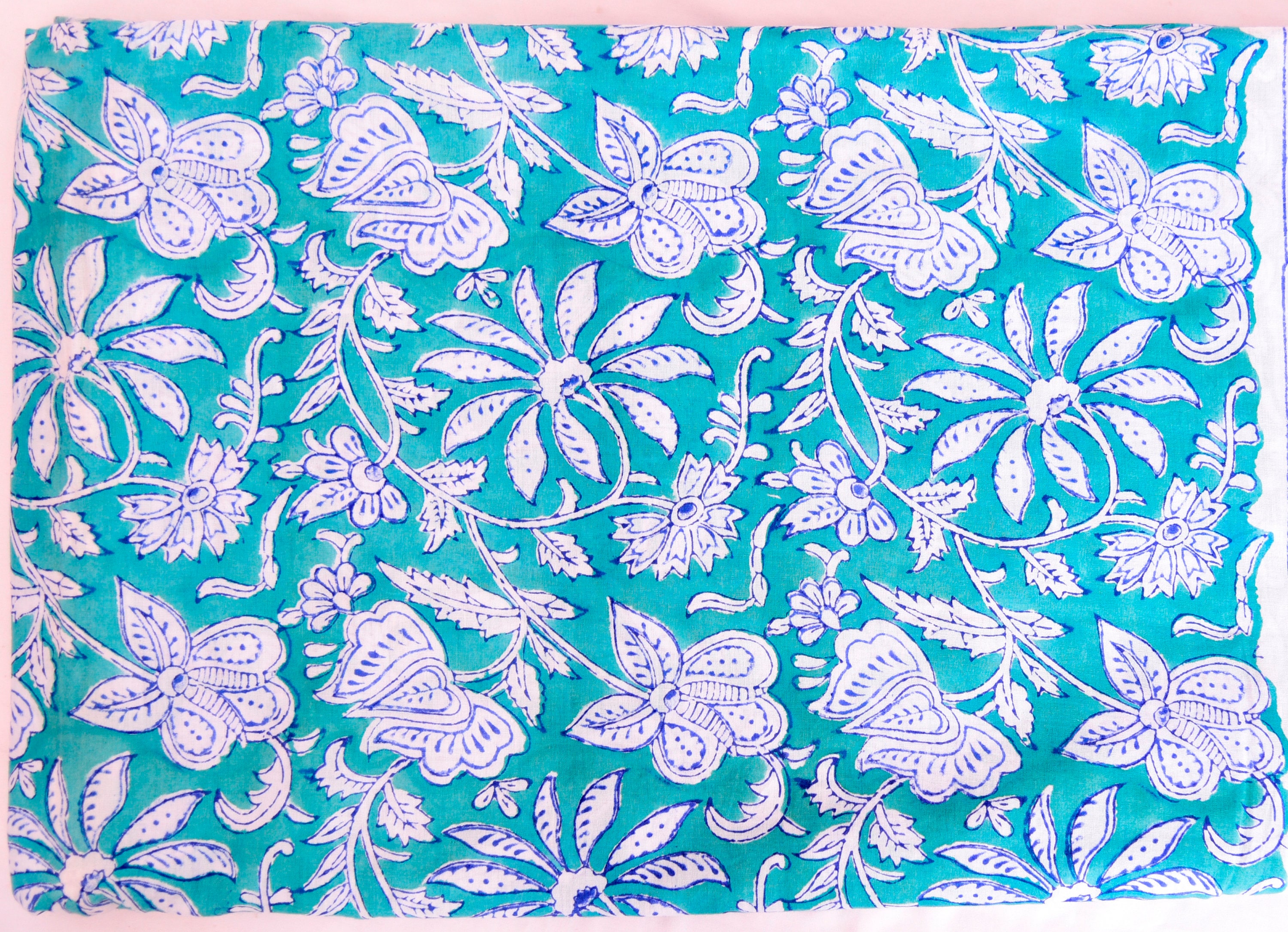 Beautiful Hand Block Print Fabric Floral Print Cotton Fabric | Etsy