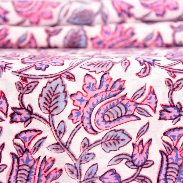 Hand Printed Fabric Etsy