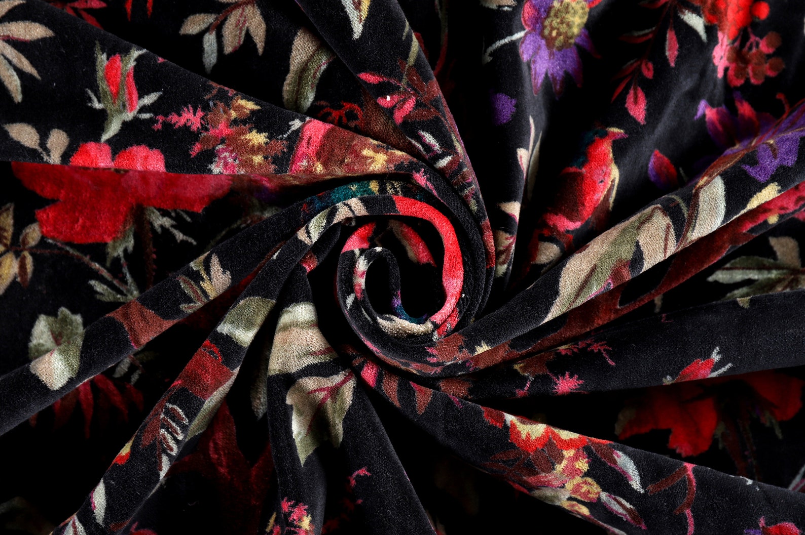 Black Printed Velvet Fabric Velvet Fabric by Yard Cotton - Etsy