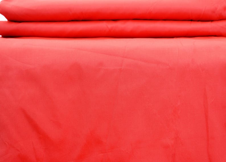 Solid Taffeta Fabric Red Sold by the Yard | Etsy
