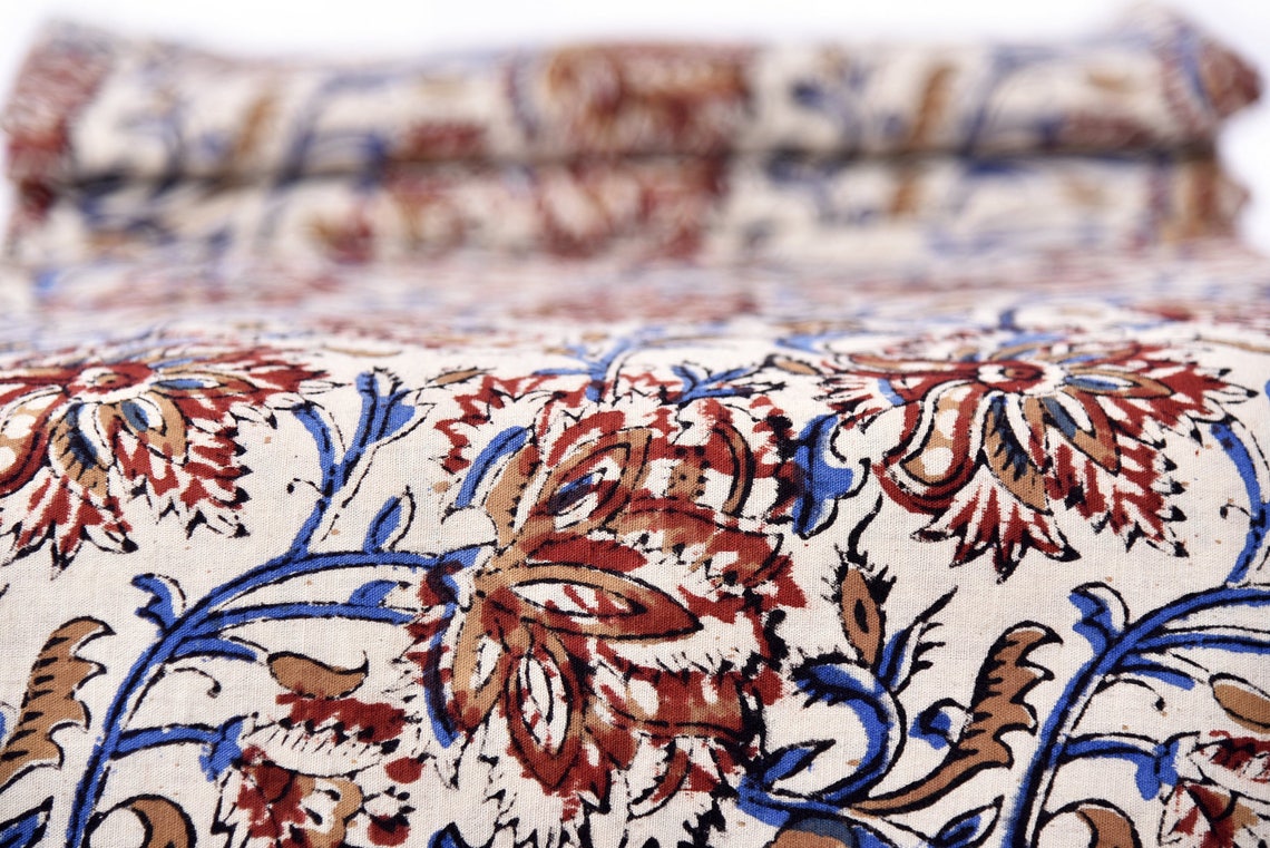 Floral Print Block Print Fabric Womens Clothing Indian Fabric Cotton ...
