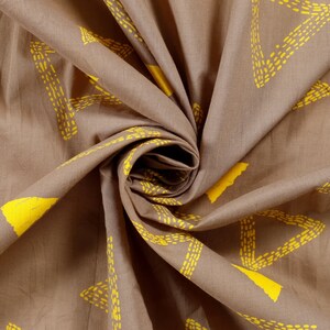 Brown Fabric, Triangle Soft Cotton Fabric, Summer Dress Fabric, Sewing ...