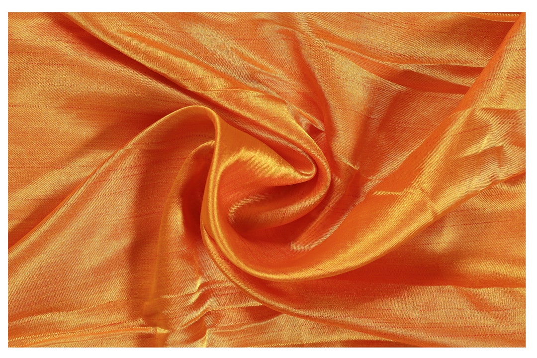 Beautiful Orange, Silk Satin, 114cm/45" 16m/m, Fabric for Summer ...