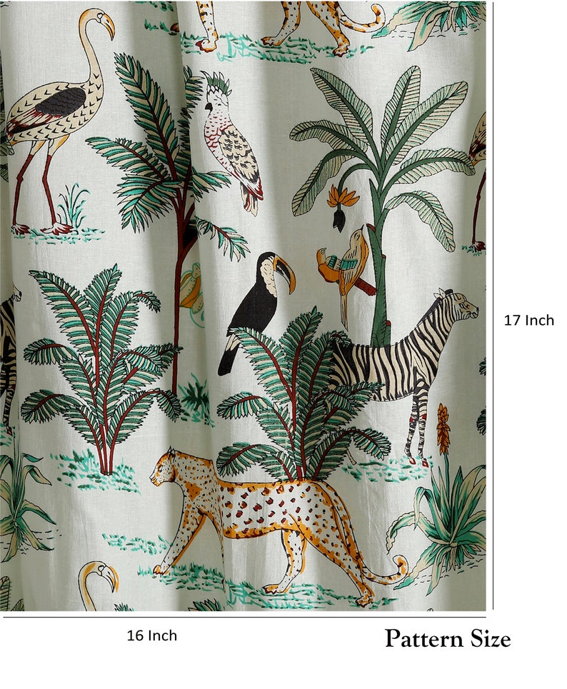 Tiger Print Indian Hand Block Printed Fabric,pure 100% Cotton Sewing ...