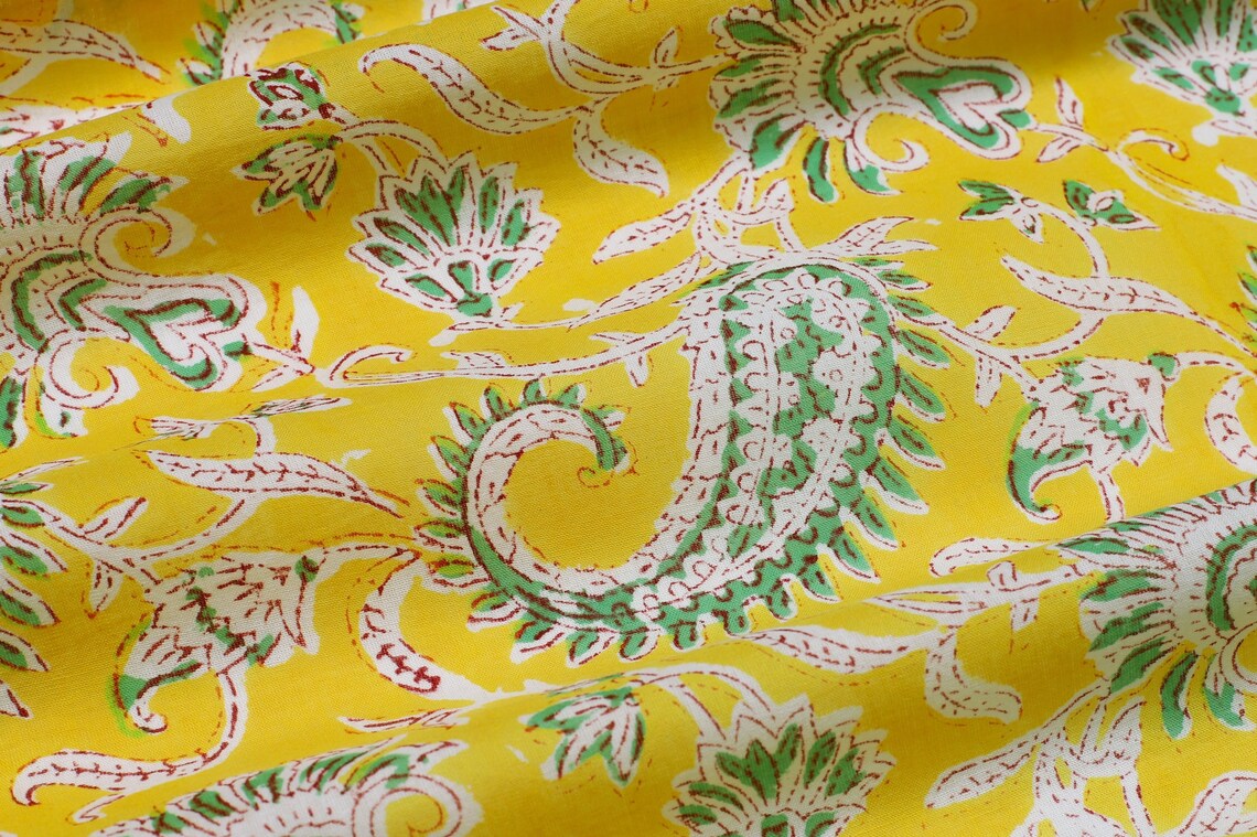 Indian Block Print Indian Cotton Hand Stamped Printing | Etsy