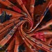 Velvet Fabric Floral Velvet Fabric Indian Fabric Rust Color Printed ...
