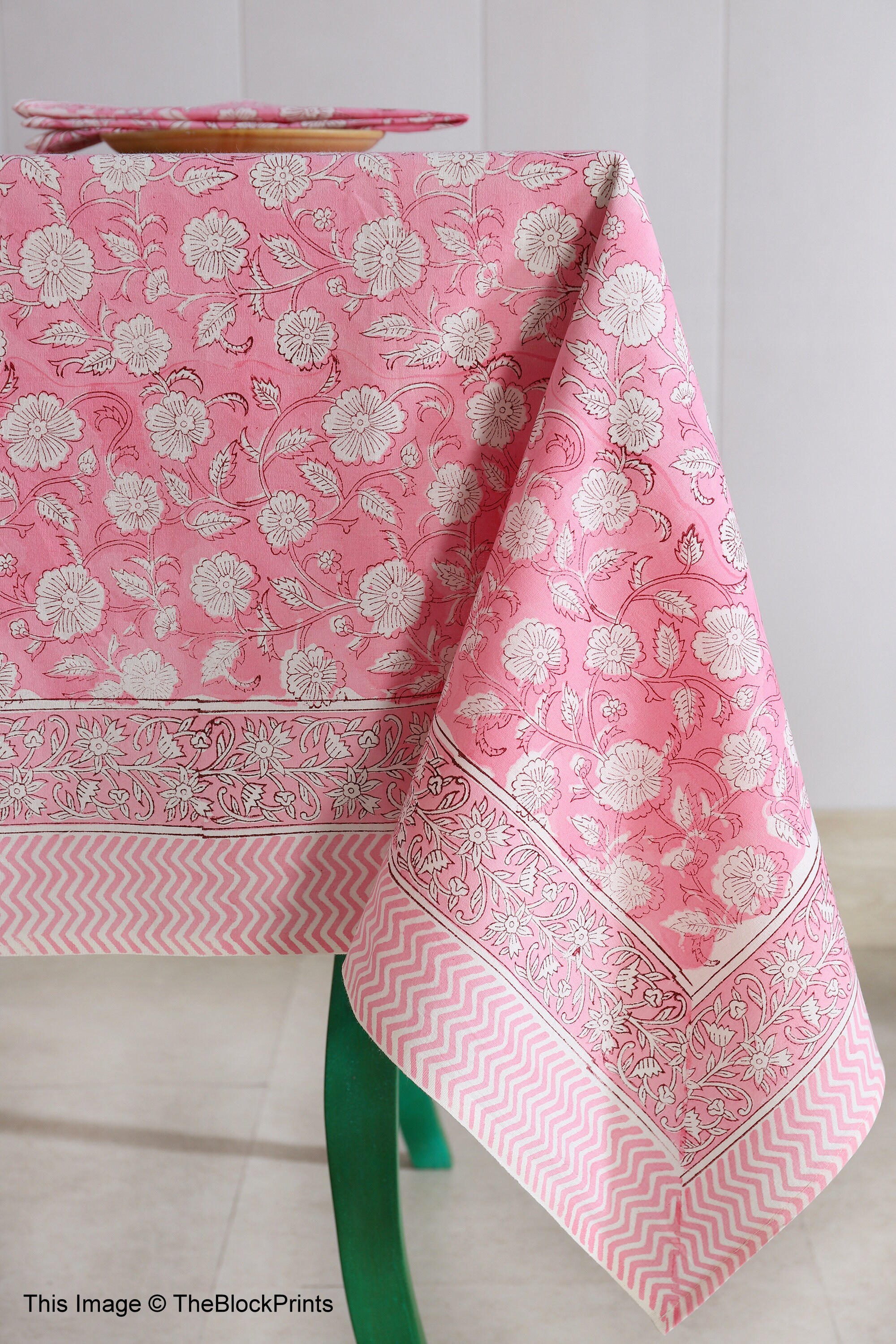 Indian Block Print Tablecloth Floral Cotton Table Cover - Etsy