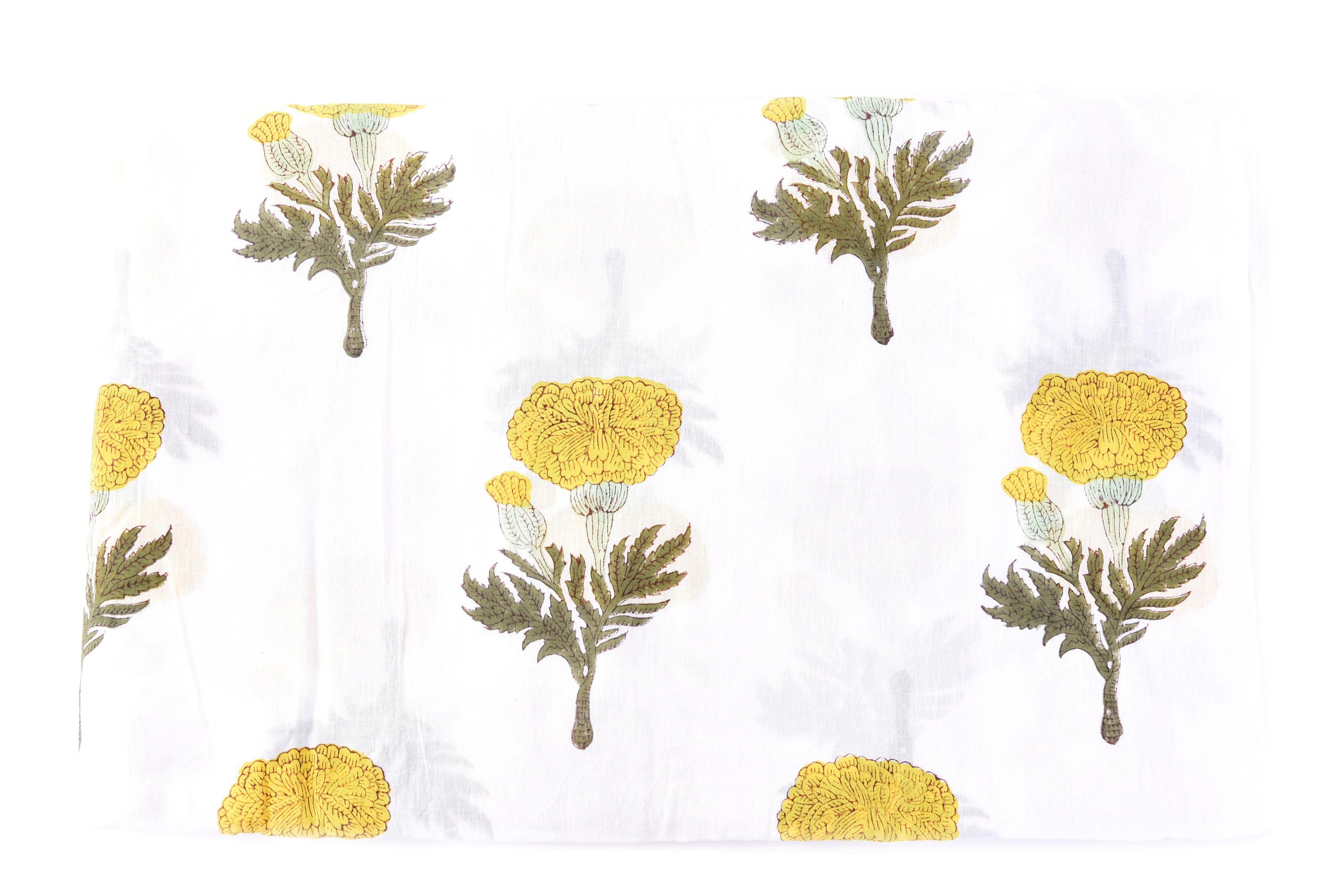 1 to 10 Yards Hand Block Daisy Flower Print Fabric Antique - Etsy